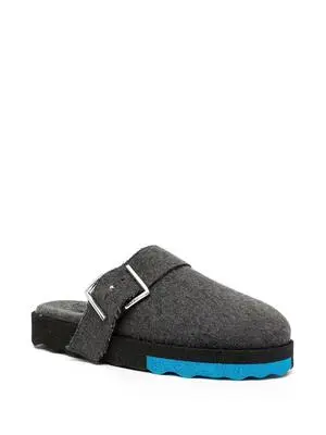 Off-White Buckle-detail Felted Slippers