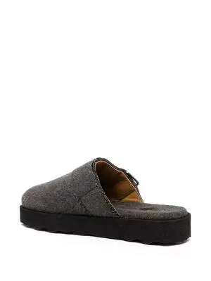 Off-White Buckle-detail Felted Slippers