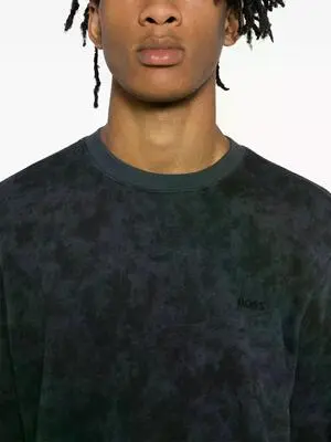 BOSS Tie-dye Effect Cotton Sweatshirt