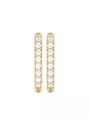 LOEV 14k Yellow Allday Diamond Huggie Earrings - Gold