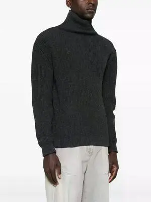 Y/project Dark Cotton Blend Zip Hooded Sweater