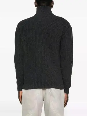 Y/project Dark Cotton Blend Zip Hooded Sweater