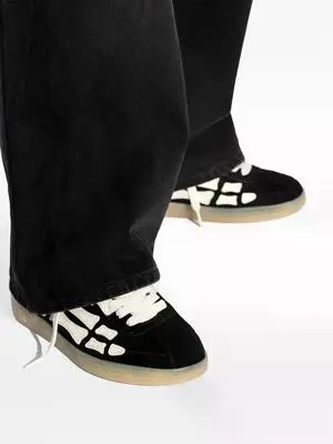 Amiri Pacific Bones Suede Sneakers - Black