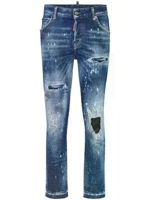 Dsquared2 Distressed Skinny Jeans - Blue
