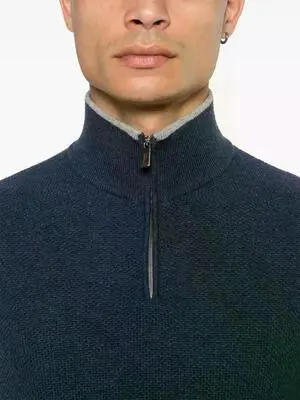 Fedeli Cashmere Pullover - Blue