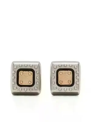 Ports 1961 Two-tone Square Earrings - Silver
