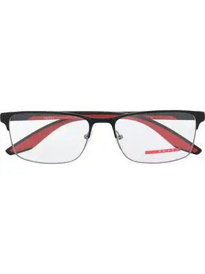 Prada Logo-plaque Square-frame Glasses