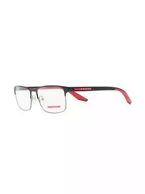 Prada Logo-plaque Square-frame Glasses