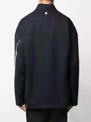COUNTY OF MILAN Marcelo Burlon Feather Print Wool Blazer