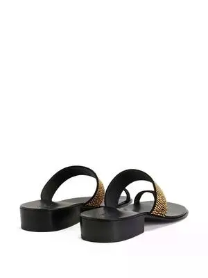 GIUSEPPE ZANOTTI Emerick Studded Toe-loop Sandals