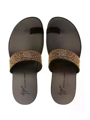 GIUSEPPE ZANOTTI Emerick Studded Toe-loop Sandals