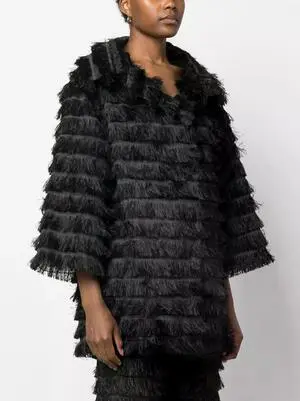 Alberta Ferretti Long-sleeved Fringed Jacket