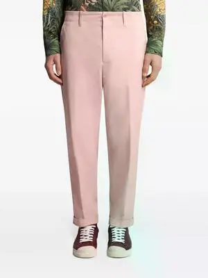 Etro Cotton Chino Trousers With Pegaso Motif