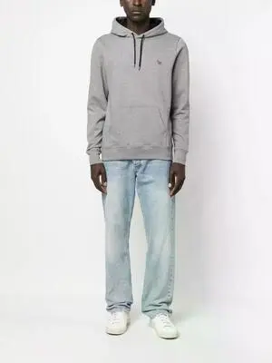 Paul Smith Logo-patch Long-sleeve Hoodie - Grey