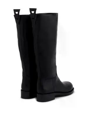 Rabanne Calf Leather Knee-high Boots - Black