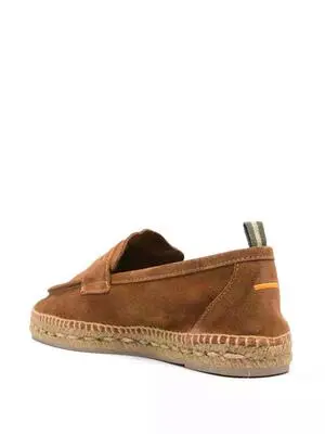 CastaÑer Braided Raffia Suede Espadrilles - Brown