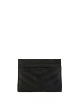 Saint Laurent Cassandre Matelassé Cardholder - Black