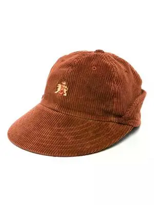 BARACUTA Logo-embroidered Corduroy Cap - Brown