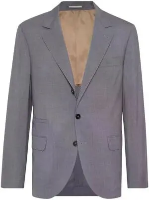 Brunello Cucinelli Notched-lapels Single-breasted Suit - Grey