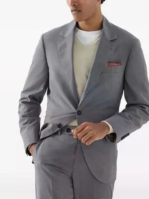 Brunello Cucinelli Notched-lapels Single-breasted Suit - Grey