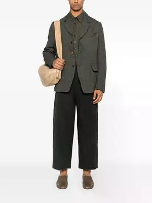 A TENTATIVE ATELIER Charcoal V-cut Trousers