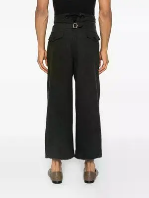 A TENTATIVE ATELIER Charcoal V-cut Trousers