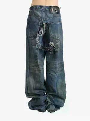 THUG CLUB Distressed Low-rise Jeans