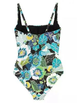 Johnny Was Ruched One-piece Swimsuit - Black