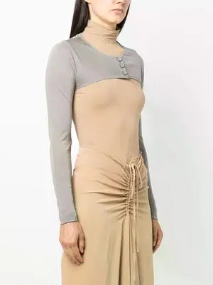 Christopher Esber Long Sleeve Cropped Top