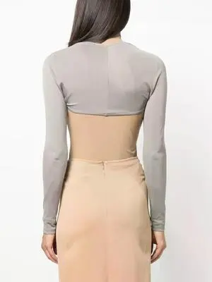 Christopher Esber Long Sleeve Cropped Top