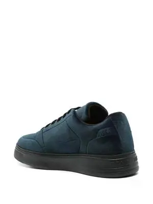 Emporio Armani Velvet Lace-up Sneakers
