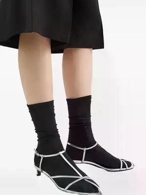 JIL SANDER Cage Low-heel Sandals - Grey