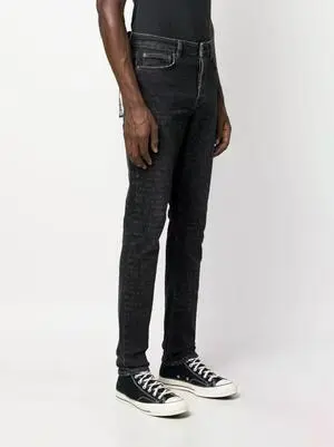 Ksubi Text-print Mid-rise Tapered Jeans