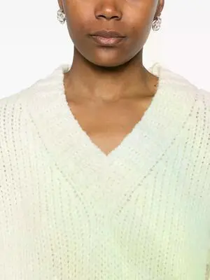 Moncler V-neck Cable Knit Sweater