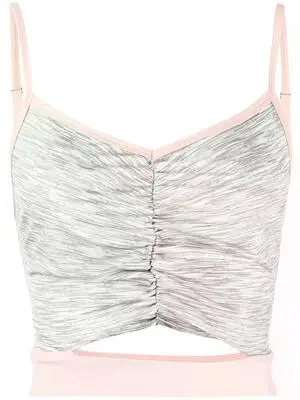 ONEFIFTEEN Cut-out Cropped Vest Top - Grey