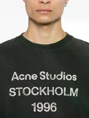Acne Studios Logo-print Distressed T-shirt