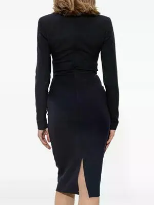 Victoria Beckham Long-sleeve Fitted Dress - Blue