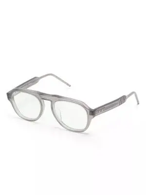 Thom Browne Navigator-frame Glasses - Grey