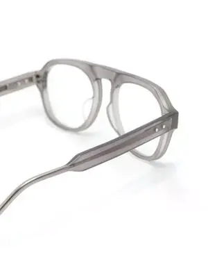 Thom Browne Navigator-frame Glasses - Grey