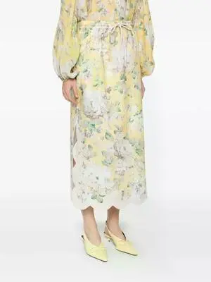 Zimmermann Acacia Scallop Midi Skirt