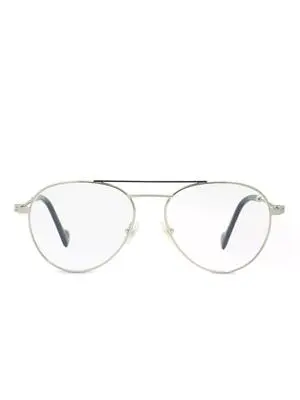 Moncler Pilot-frame Glasses - Silver