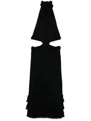 Johanna Ortiz Cut-out Halterneck Midi Dress - Black