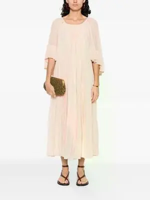Zimmermann Illuminate Pleated Cape Dress