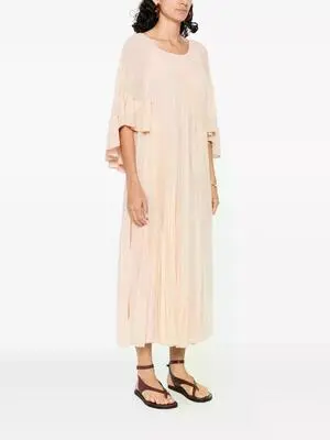 Zimmermann Illuminate Pleated Cape Dress