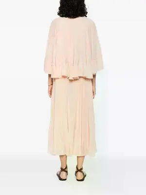 Zimmermann Illuminate Pleated Cape Dress