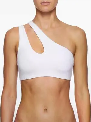 LET'S SWIM One-shoulder Bikini Top With Cut-out Detailing