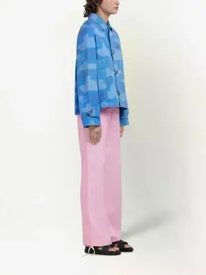 Marni Embroidered Logo Straight-leg Trousers
