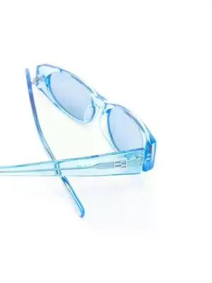 By Far Rodeo Transparent-frame Design Sunglasses - Blue