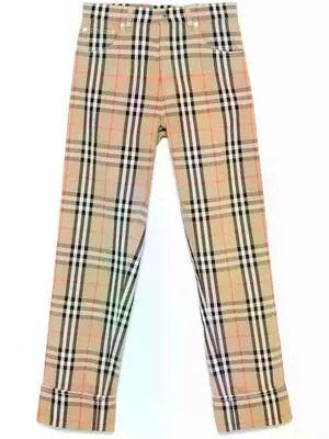 Burberry Check-print Trousers - Neutrals