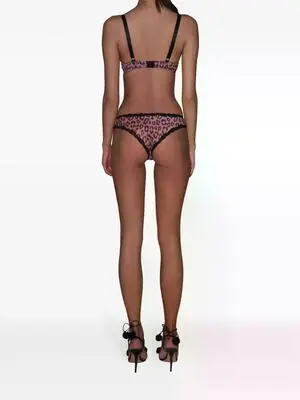 FLEUR DU MAL Leopard-print Sheer Bra